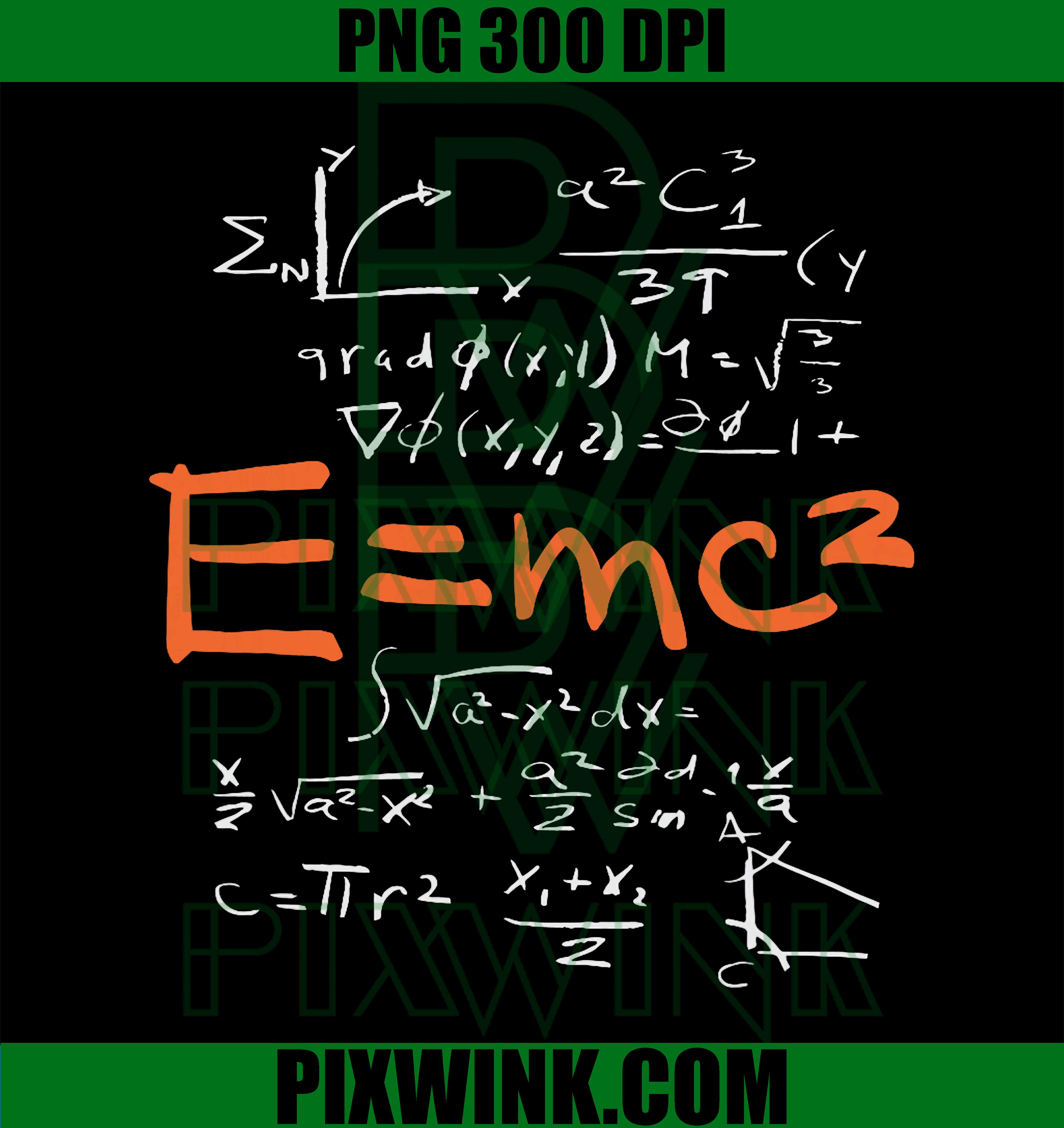 E=mc2 Science Equations Math Physics Formula Einstein Theory PNG ...