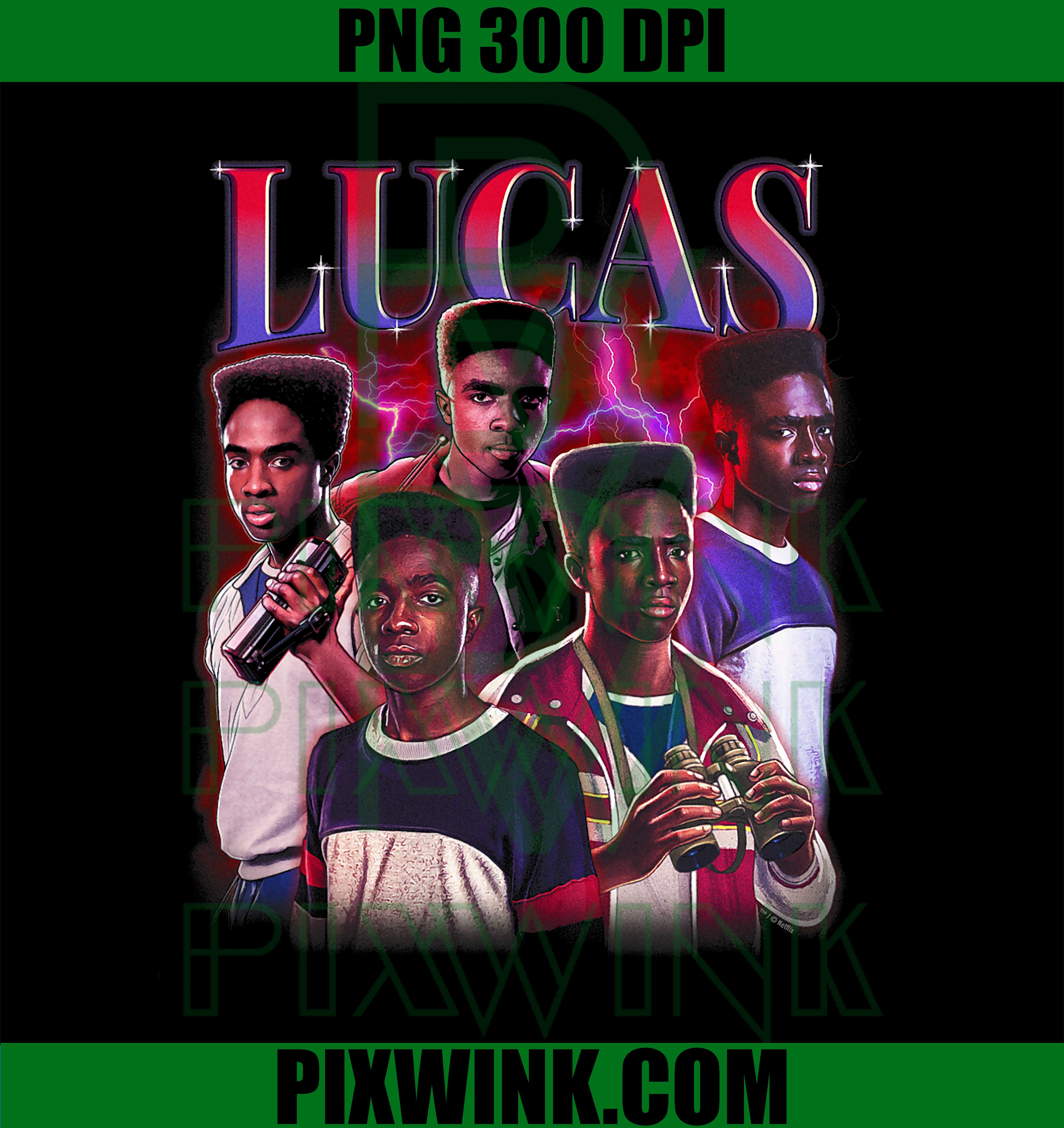 Stranger Things Lucas Heartthrob Officially Licensed PNG – pixwink.com