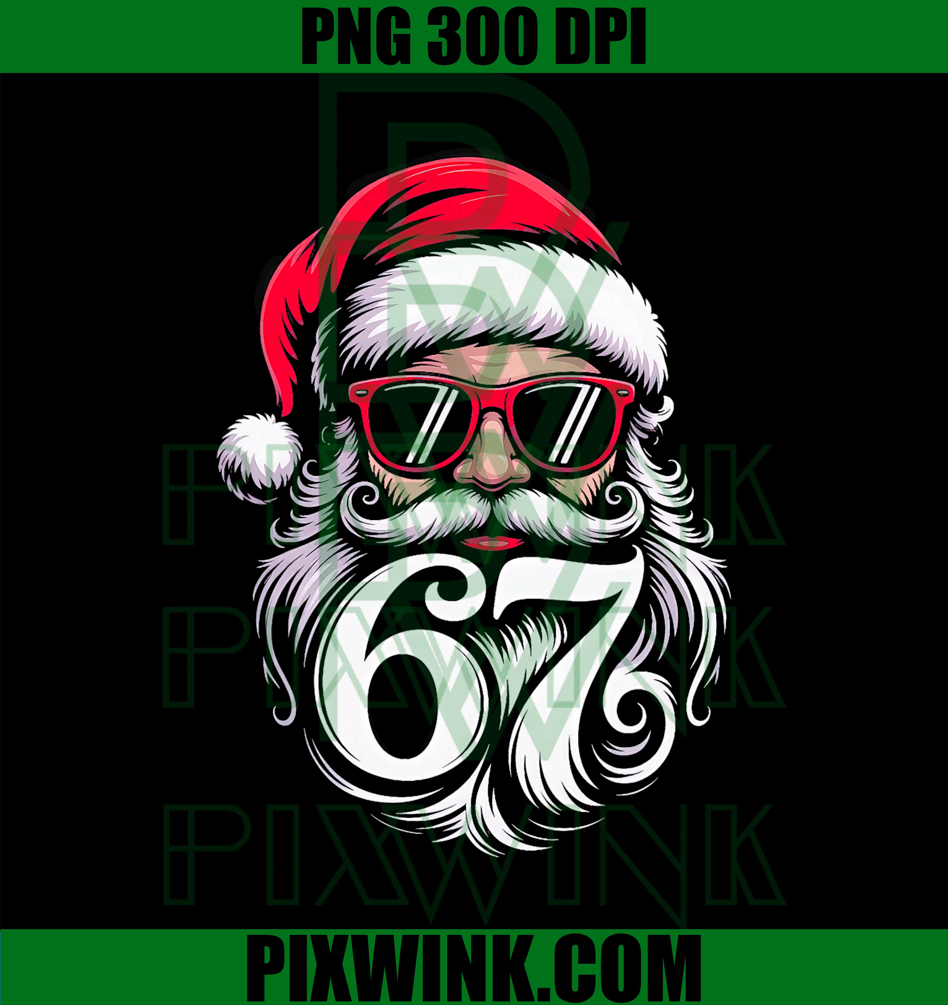 6 7 Christmas 67 Santa Six Seven PNG – pixwink.com