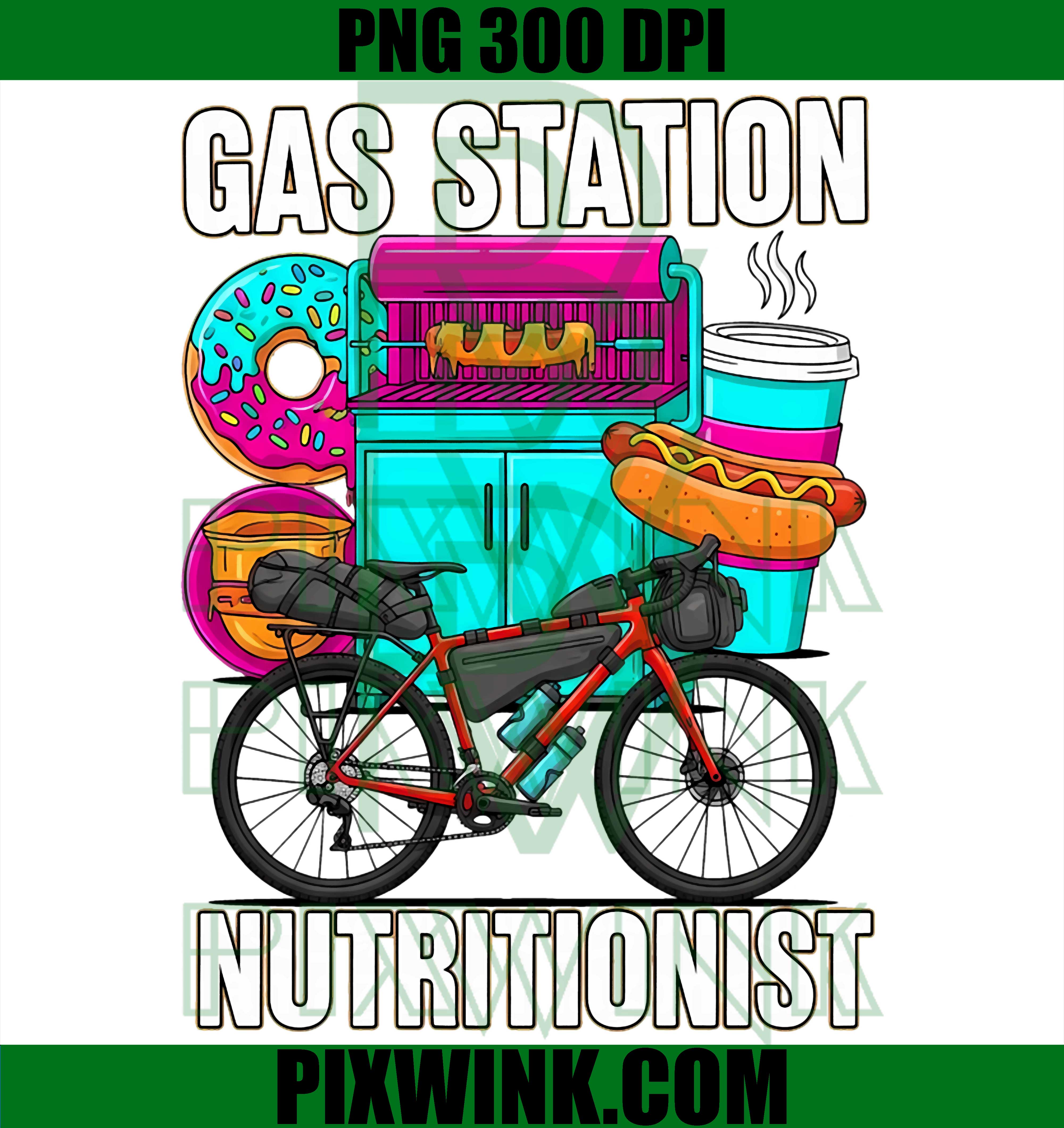 Gas Station Nutritionist PNG, Bikepacking PNG, Gravel Bike Meme PNG ...