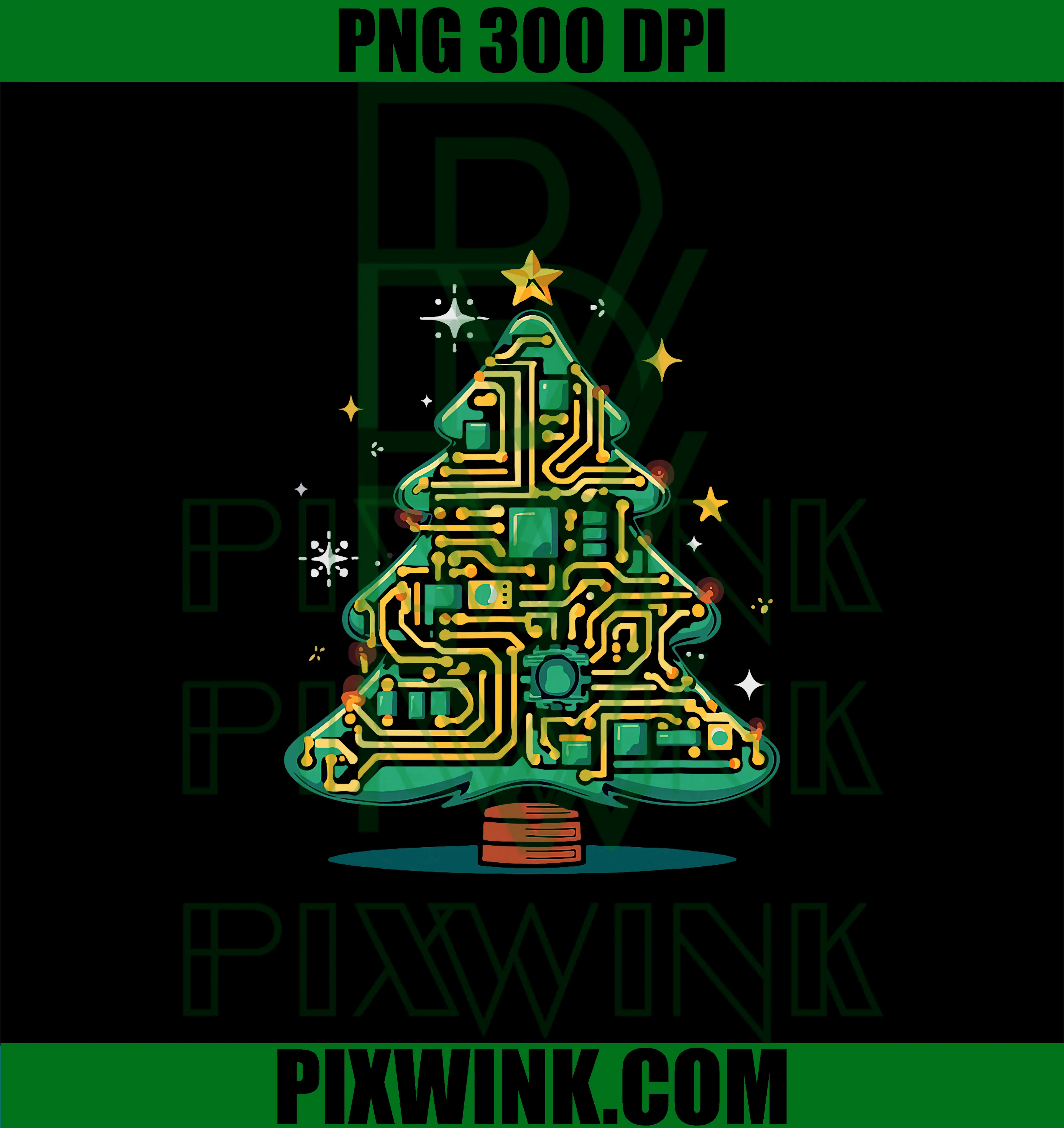 Geek Christmas Circuit Tree PNG, Electronic Circuit Engineer PNG ...