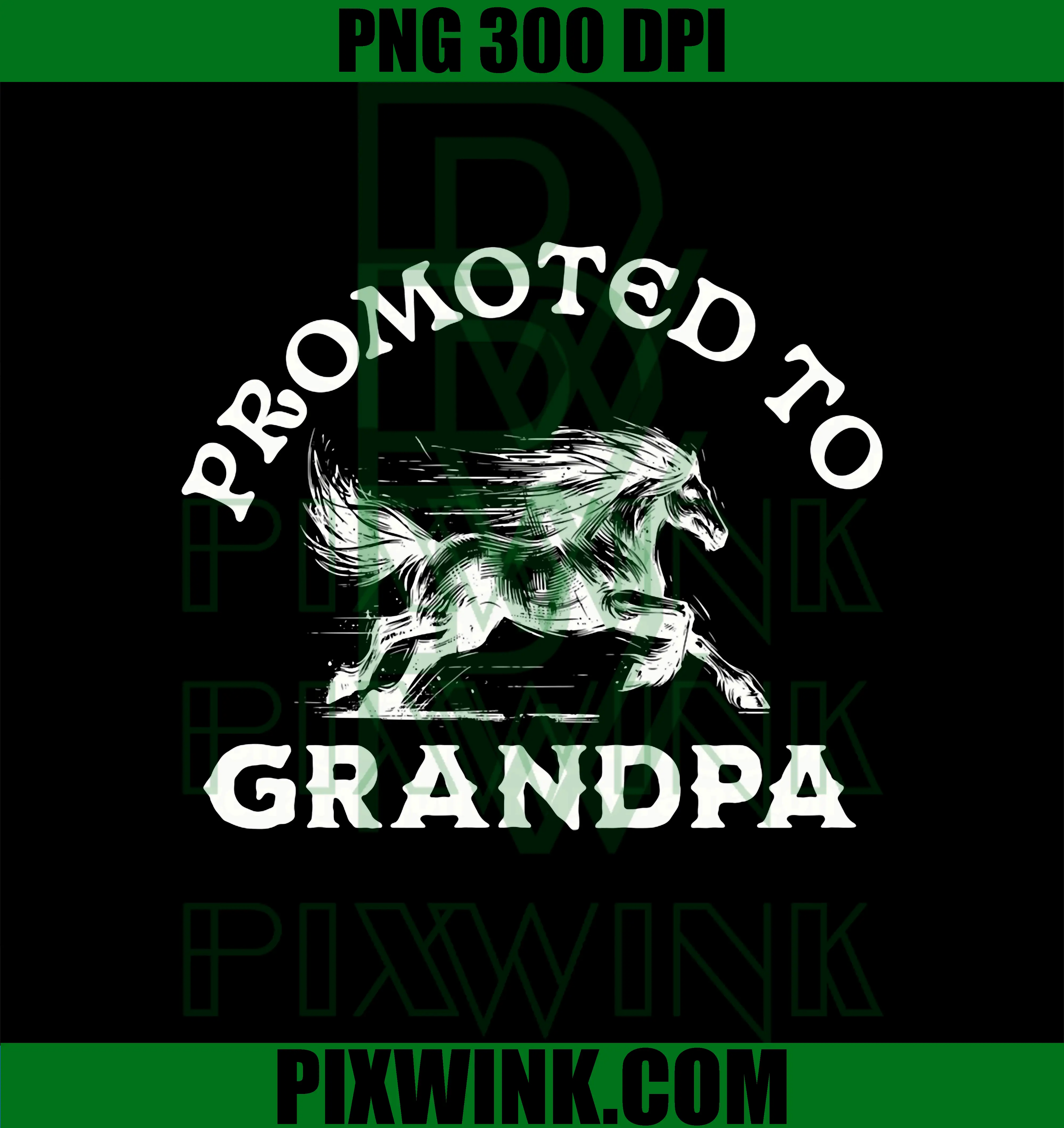 Running Horse New Grandpa Life PNG, Promoted to Grandpa PNG – pixwink.com