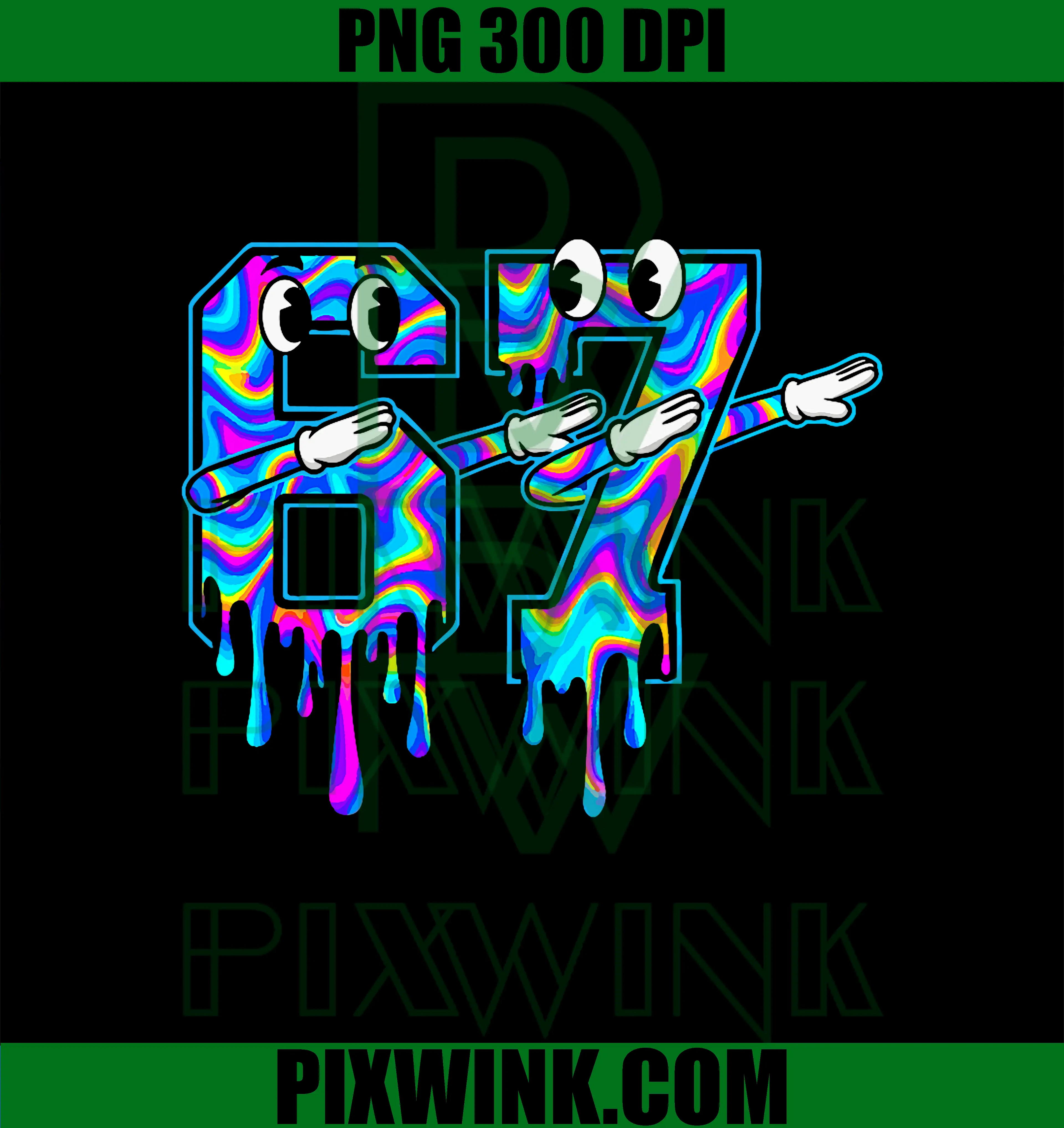 Swirl Six Seven Dab Drip PNG, 6 7 Dabbing Meme PNG – pixwink.com